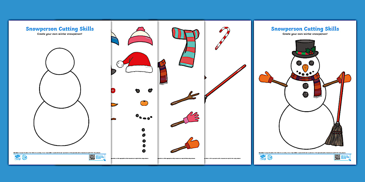 Snowperson Cutting Skills Activity | Twinkl - Twinkl