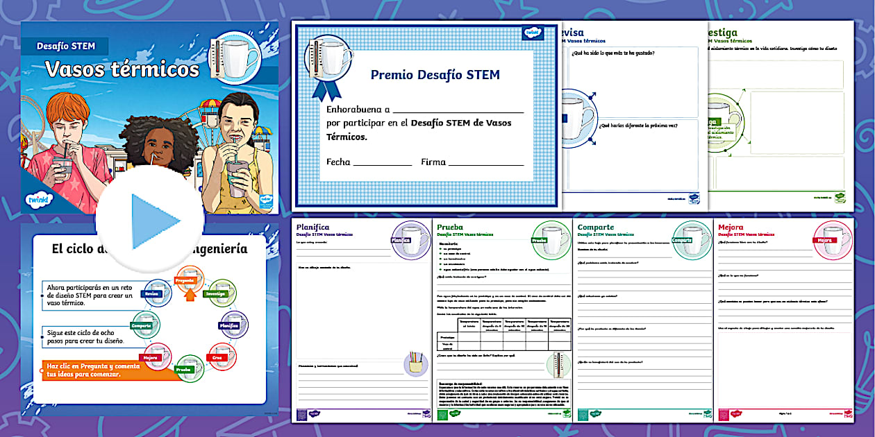 Pack de actividad: Desafío STEM Vasos térmicos - Twinkl