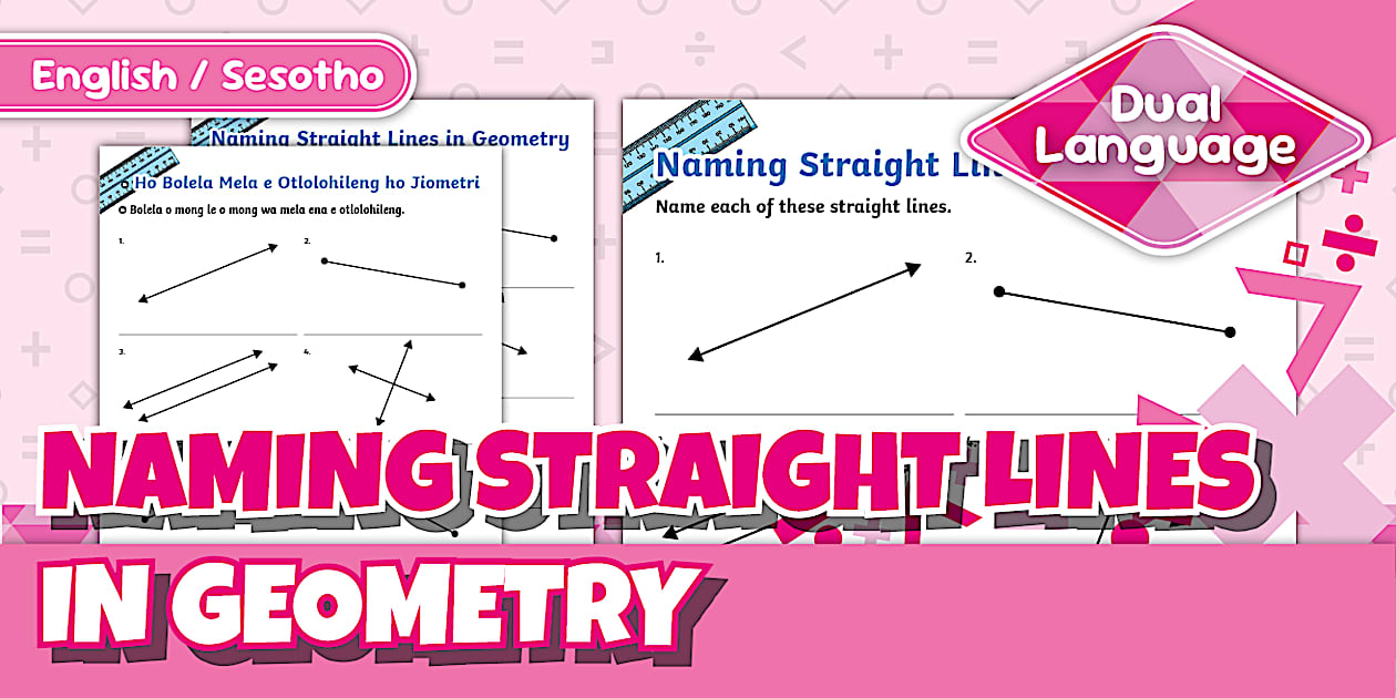 Naming Straight Lines in Geometry Activity Sheet