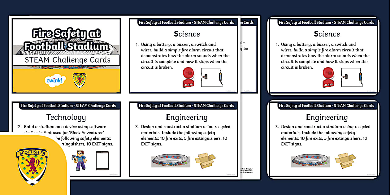 SFA: Football Stadium Fire Safety STEAM Challenge Cards