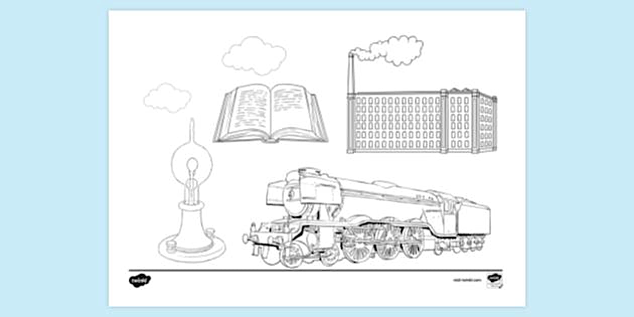 Industrial Revolution Colouring Sheet | Twinkl Resources