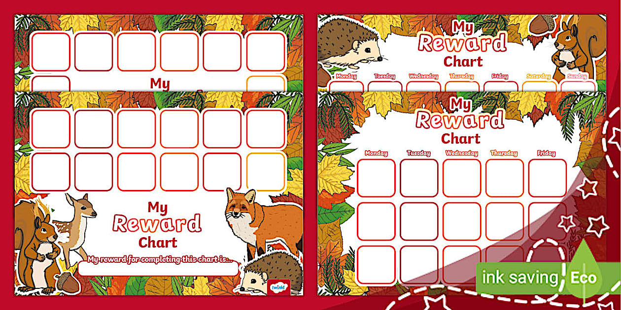Autumn-Themed Reward Chart (Hecho por educadores) - Twinkl