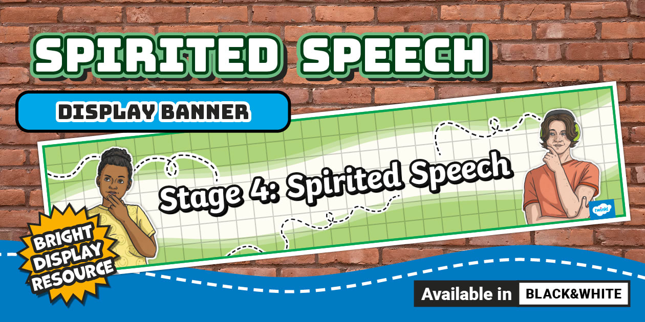 Spirited Speech Display Banner