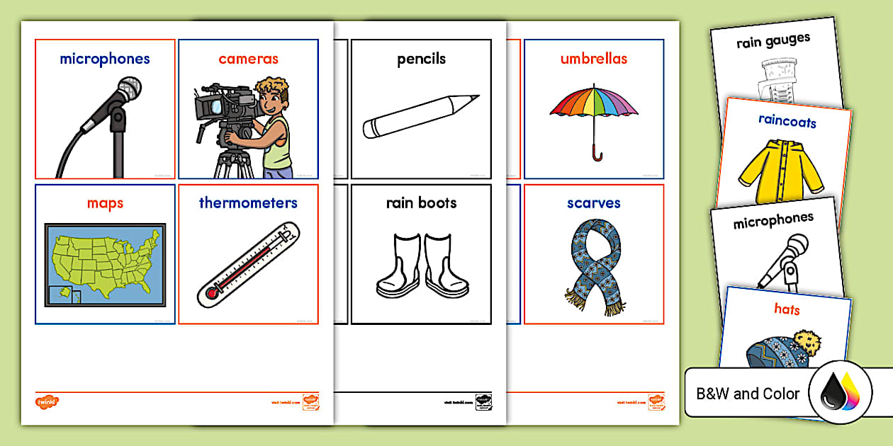 Weather Station Dramatic Play Labels (teacher made) - Twinkl
