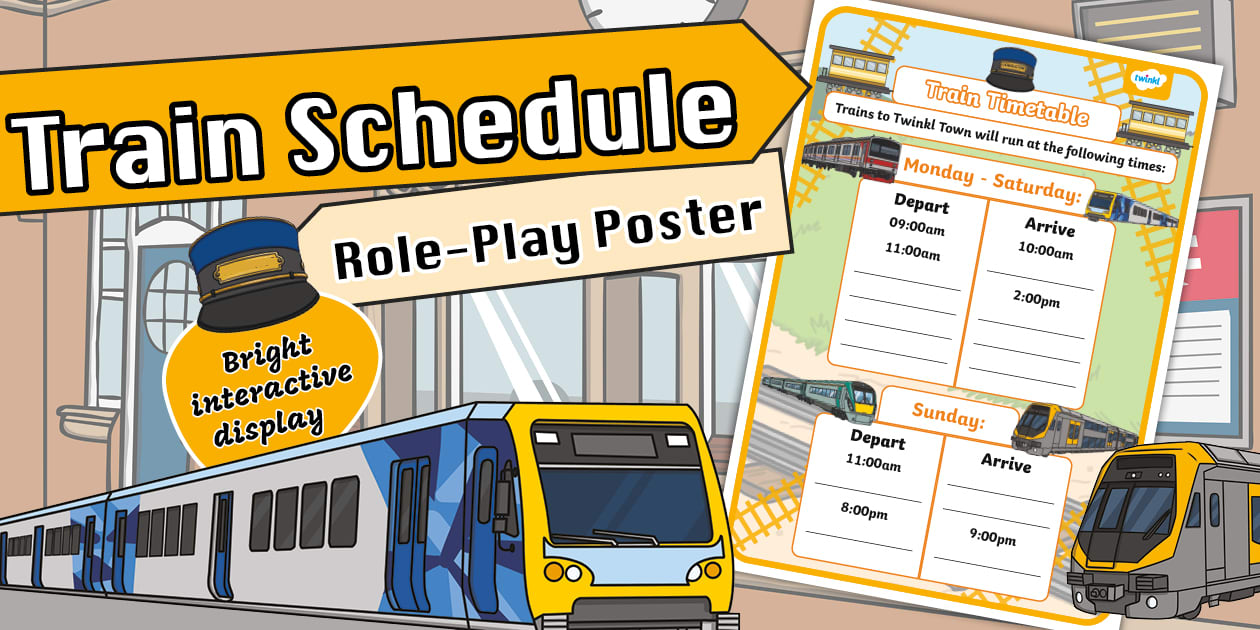 Train Schedule Role-Play Poster