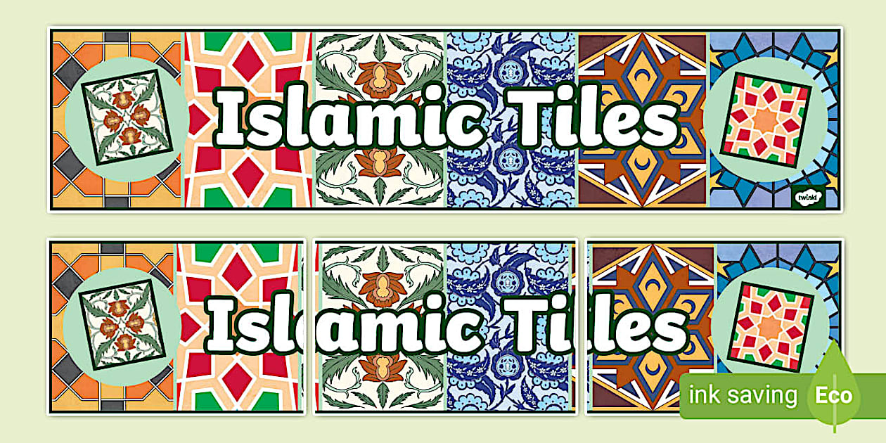 Islamic Tiles - Display Banner (teacher made) - Twinkl