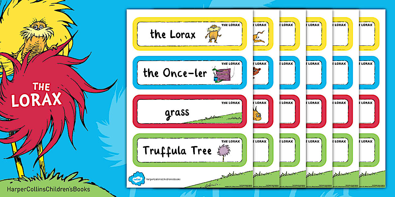 FREE! - The Lorax Words | FREE Dr. Seuss Resources | Twinkl