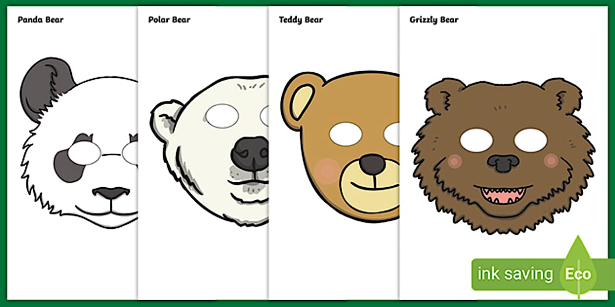 Bear Role Play Masks (Hecho por educadores) - Twinkl