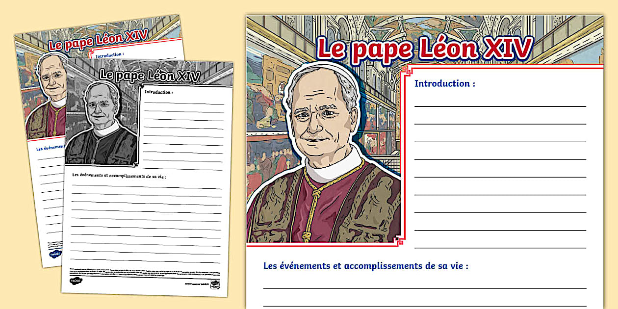 Biographie : Le pape Léon XIV (teacher made) - Twinkl