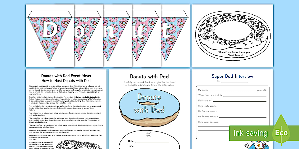 Donuts with Dad Bulletin Board Pack (Teacher-Made) - Twinkl