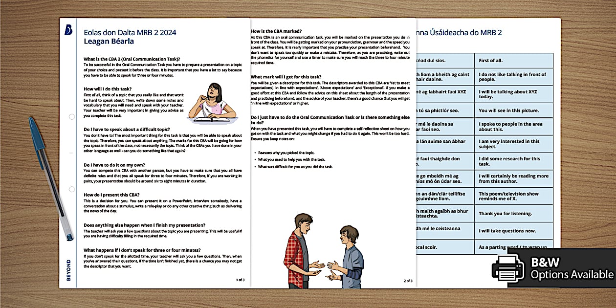 CBA 2 Hints Sheet | Twinkl Ireland Resources