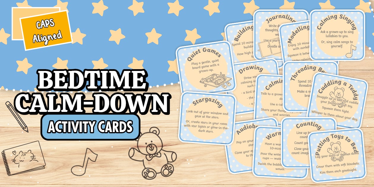 * NEW * Foundation Phase Life Skills - Bedtime Calm-Down - Activity Cards