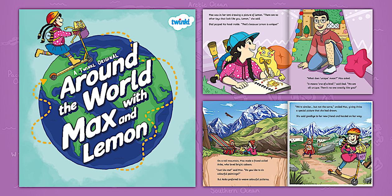 Around the World with Max and Lemon eBook - Twinkl