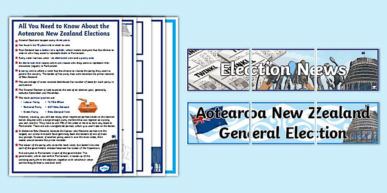 NZ Elections Display Pack (teacher made) - Twinkl