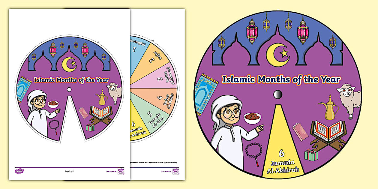 KS1 Islamic Months Spinning Wheel Activity (teacher made)