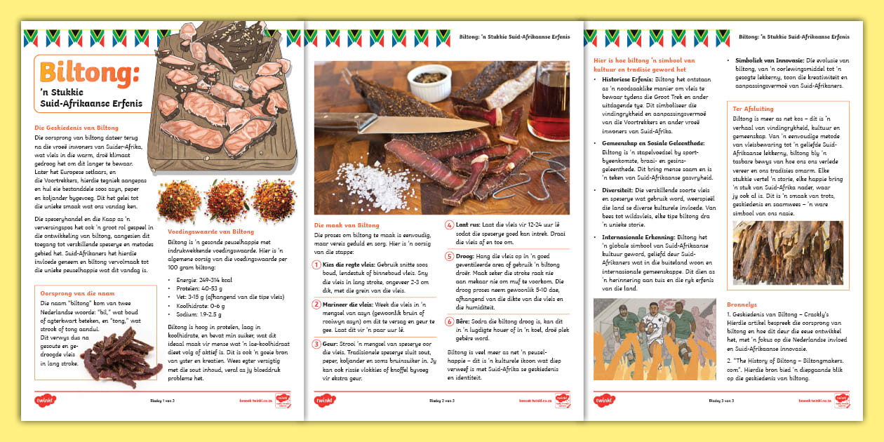 Biltong: 'n Stukkie Suid-Afrikaanse Erfenis Feite Leer