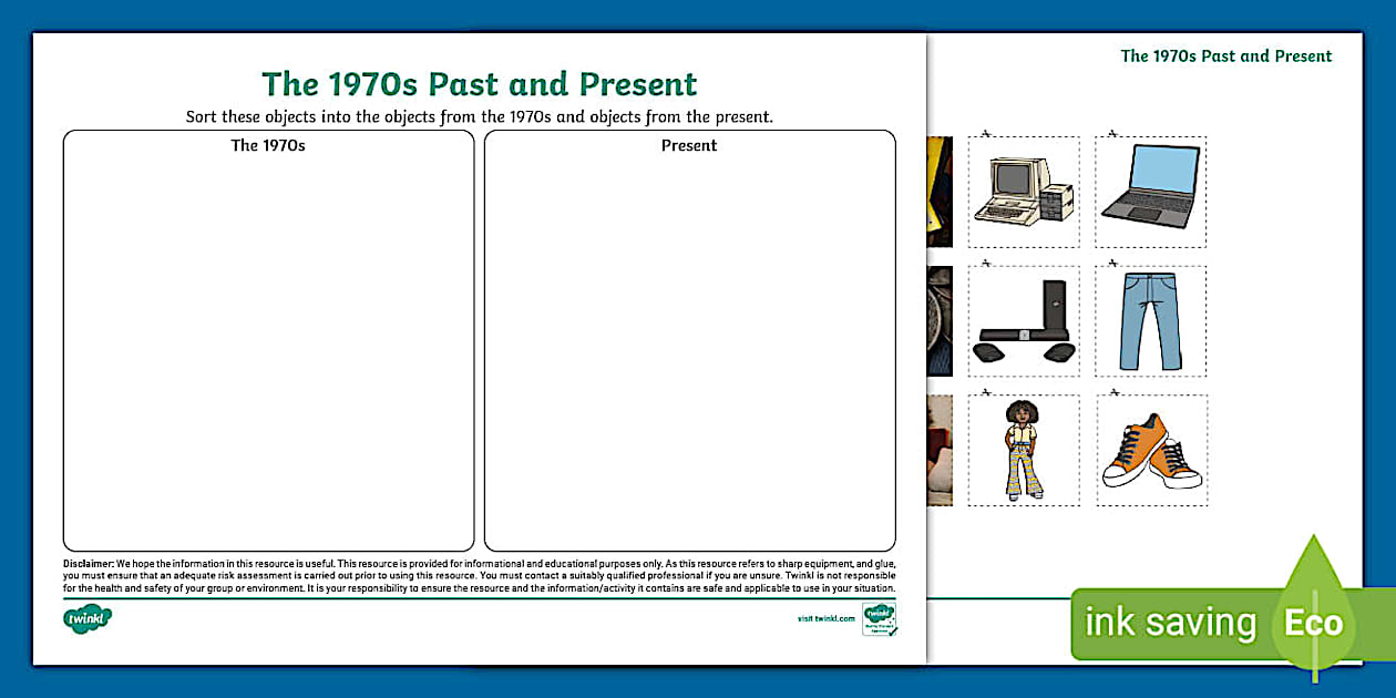 KS1 1970s Past and Present Sorting Activity (teacher made)