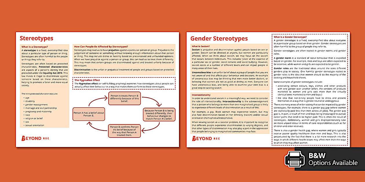 Gender Stereotypes Fact Sheets (teacher made) - Twinkl