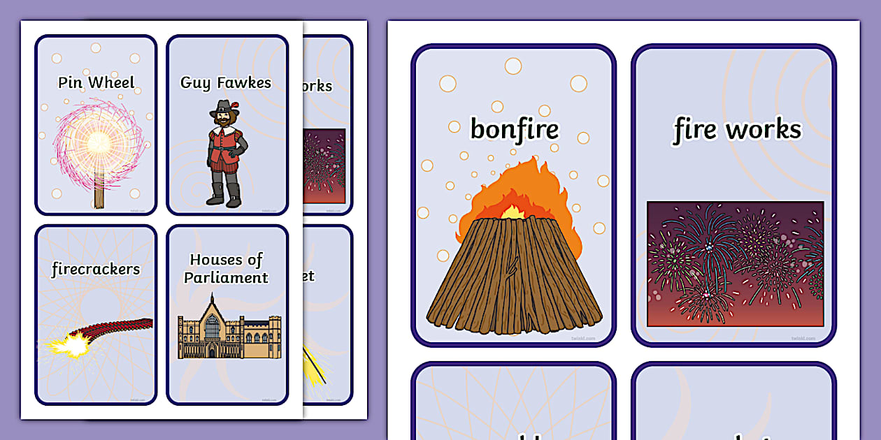 Bonfire Night Flashcards - Twinkl Bonfire Night