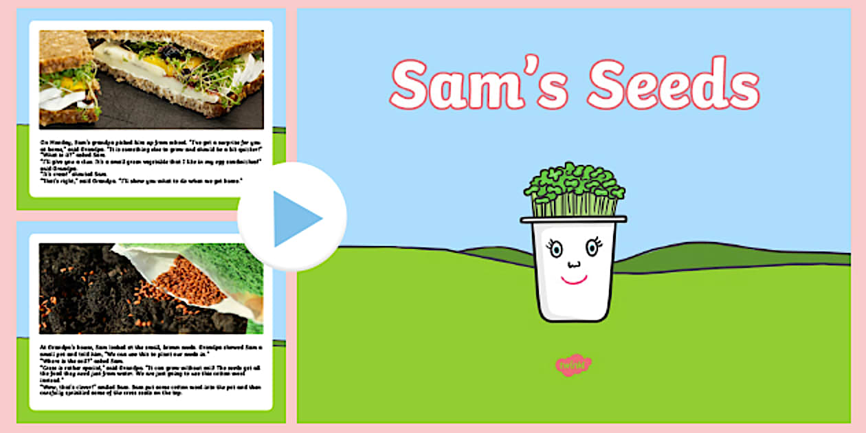 EYFS Sam's Seeds Story PowerPoint (teacher made) - Twinkl