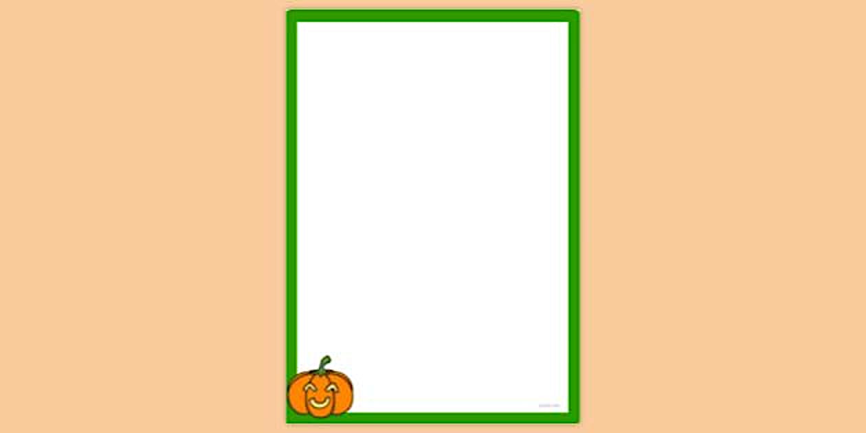 Cute Pumpkin Page Border | Page Borders | Twinkl - Twinkl