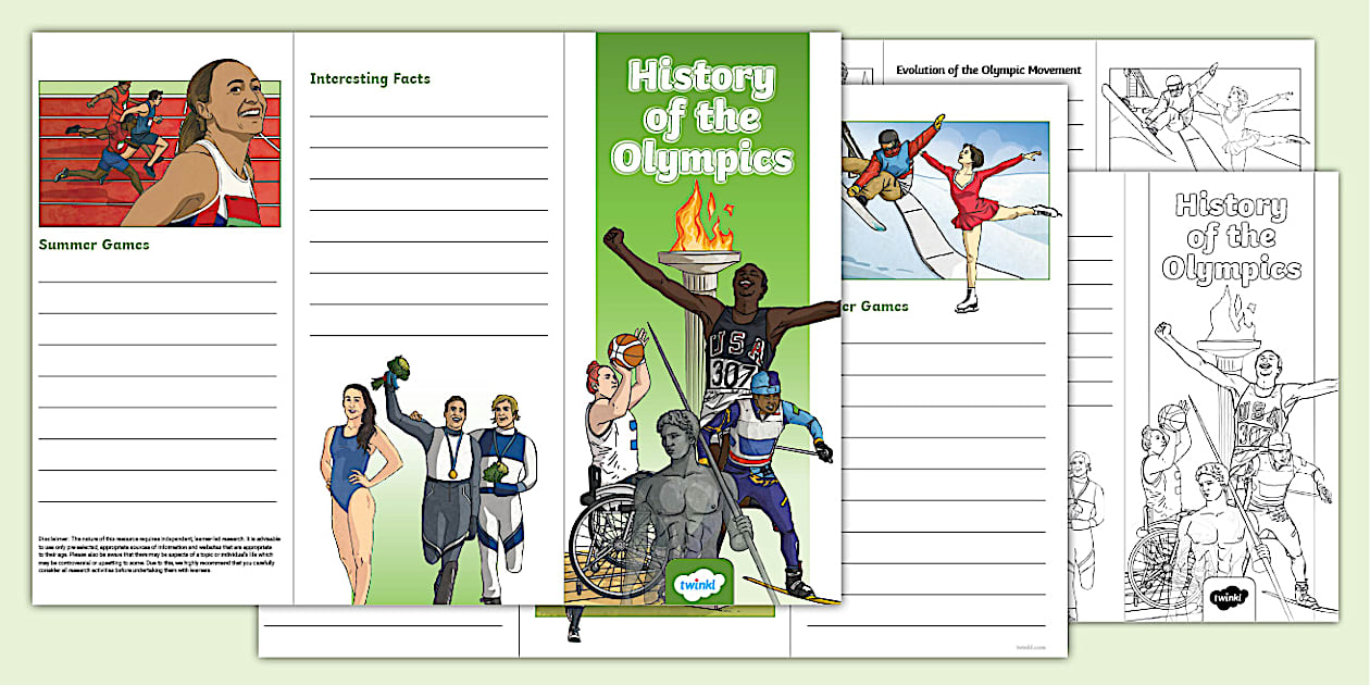 History of the Olympics Leaflet Template (Teacher-Made)