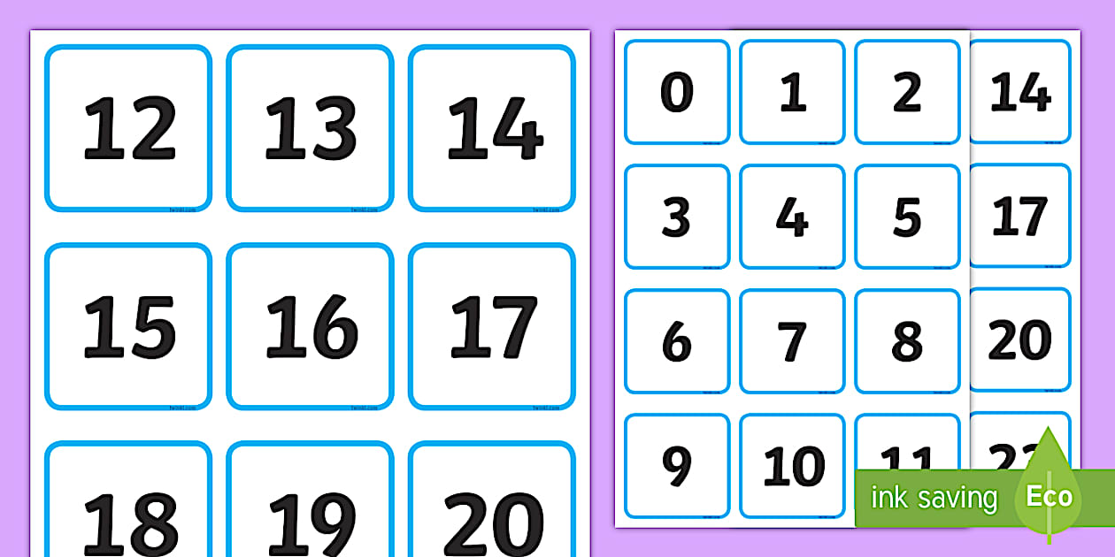 0 to 30 Small Number Cards (teacher made) - Twinkl