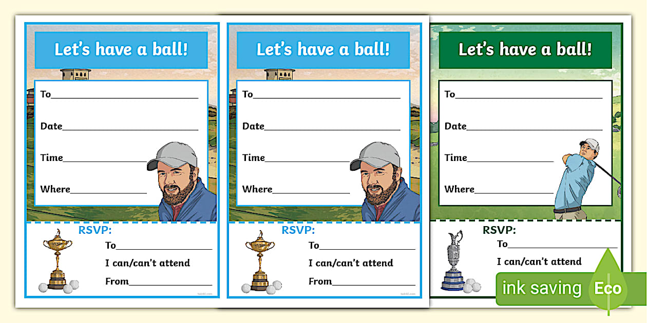 Golf-Themed Party Invitations | Twinkl Party | Golf Birthday