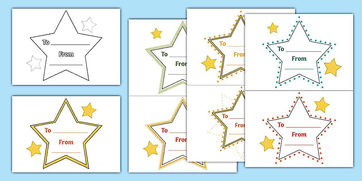 Star Card Inserts (teacher made) - Twinkl