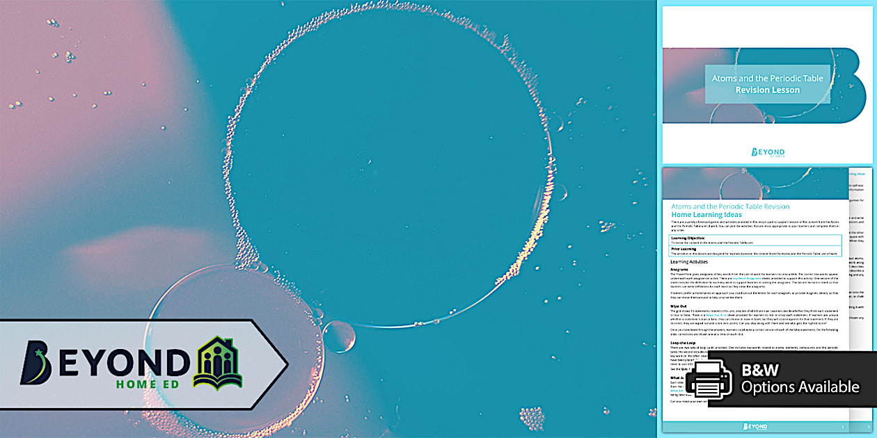 Atoms Revision Lesson (Science Home Learning) | KS3 | Beyond