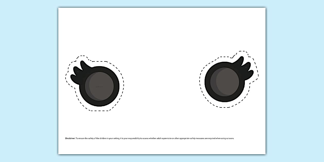 Snowman/Snowperson Eyes Display Cut-Out (teacher made)
