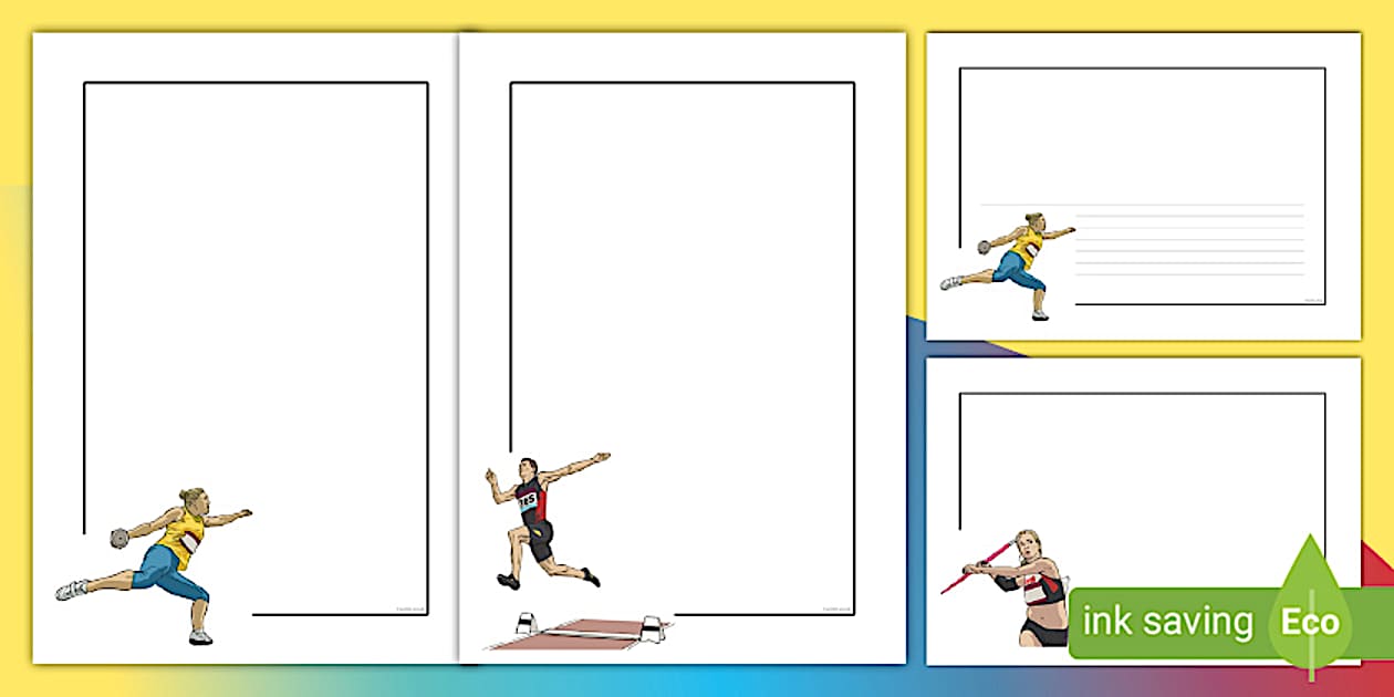 Editable Athletics Page Borders (Hecho por educadores)