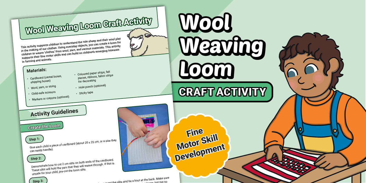 Wool Weaving Loom Craft Activity (teacher made) - Twinkl