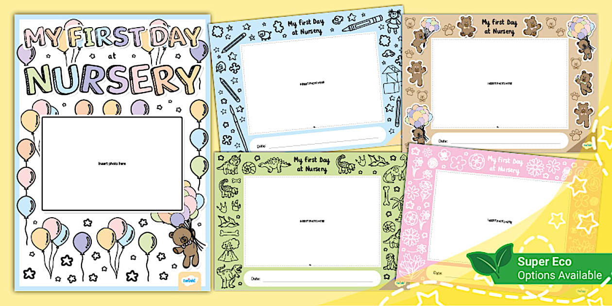 FREE! - My First Day at Nursery Photo Frame (teacher made)