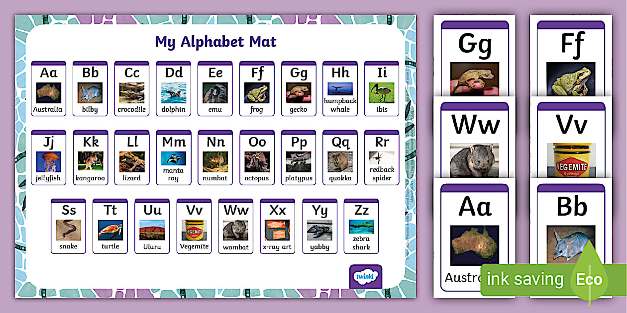 Australian-Themed Alphabet Chart - Twinkl