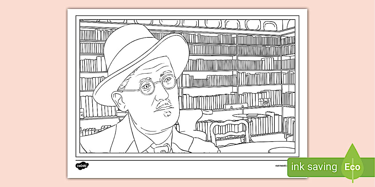 James Joyce (Colouring Page) (ティーチャーメイド)