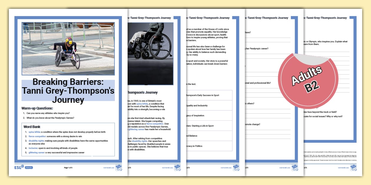 ESL Breaking Barriers: Tanni Grey-Thompson's Journey