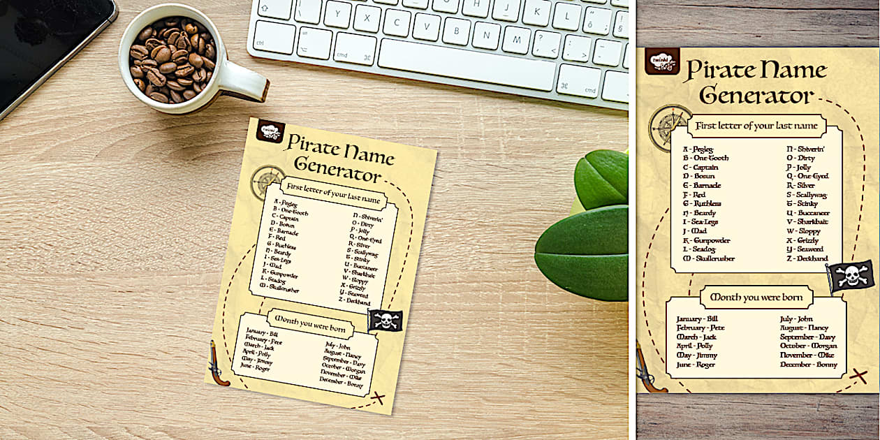 Printable Pirate Name Generator | Twinkl Party - Twinkl