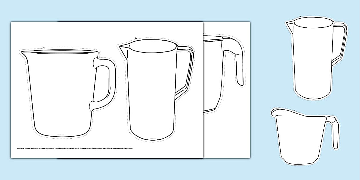 👉 Blank Measuring Jug Cut-Outs (teacher made) - Twinkl