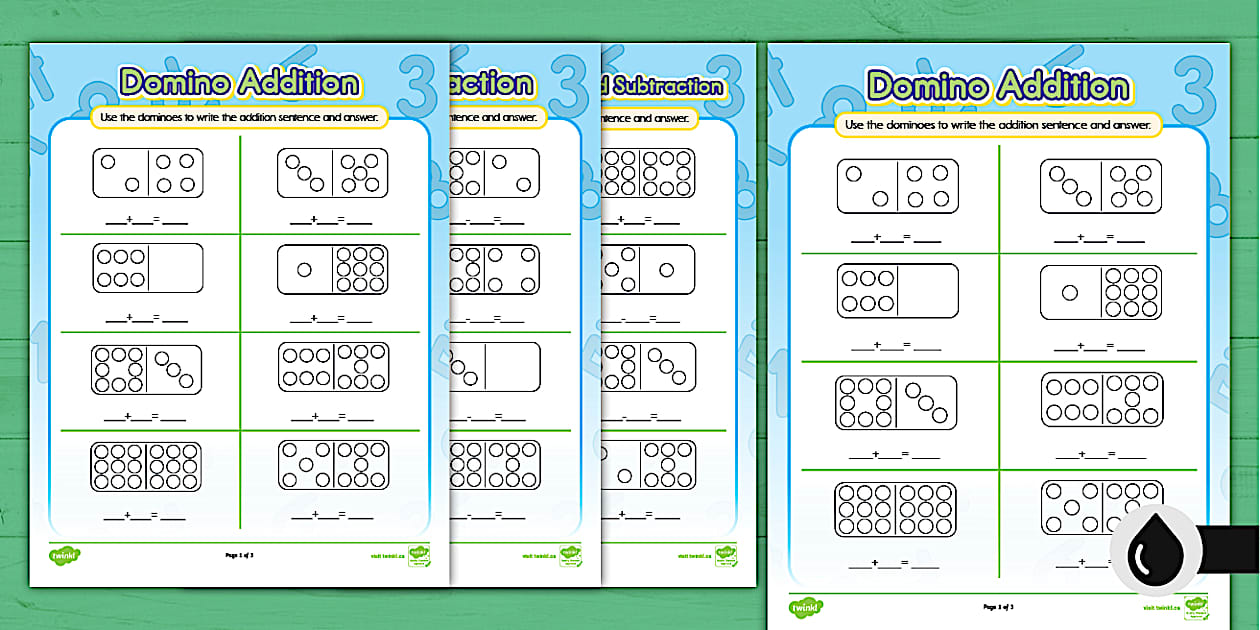 Addition and Subtraction with Dominoes (teacher made)