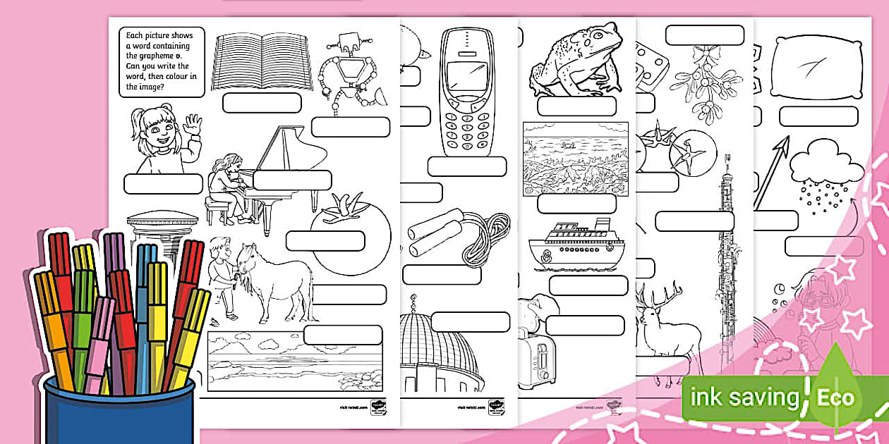 Phonics Colouring Pages (teacher made) - Twinkl