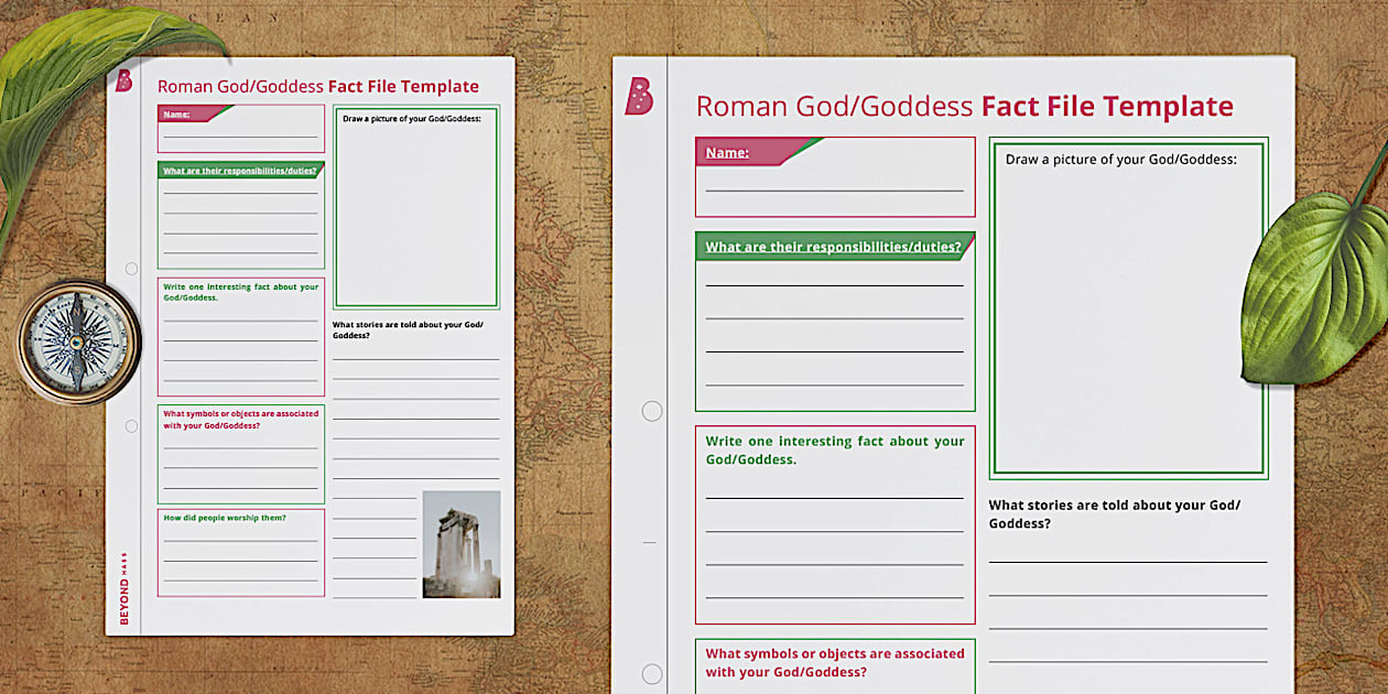 Roman God/Goddess Fact File (teacher made) - Twinkl