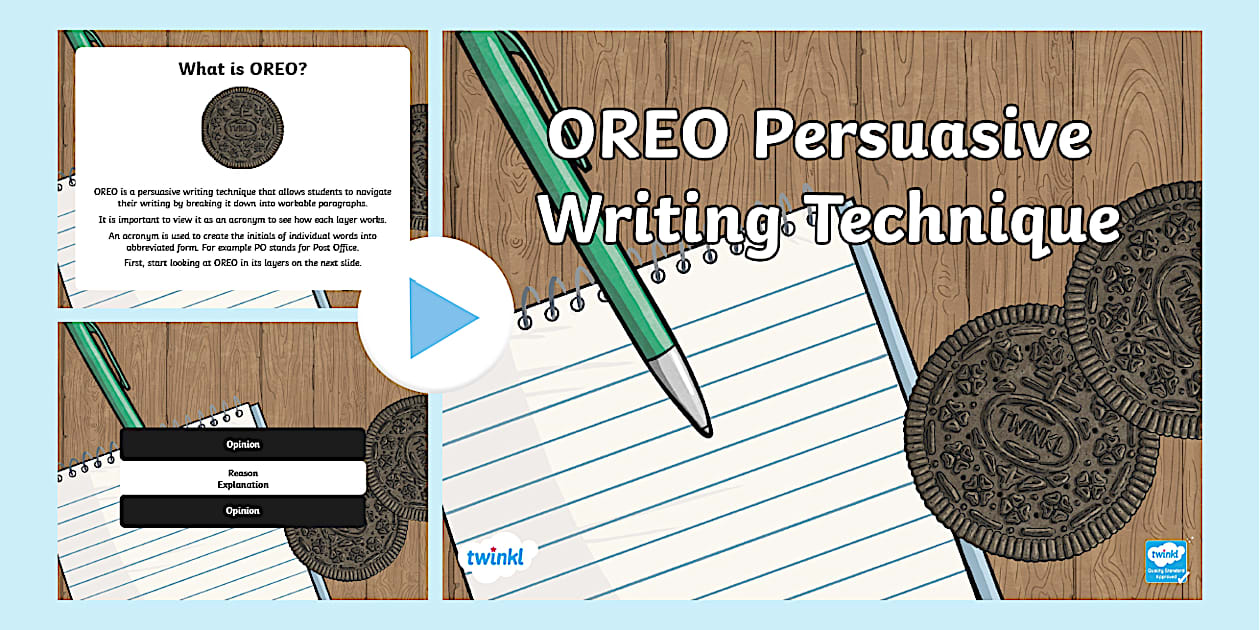'OREO' Persuasive Writing PowerPoint - English