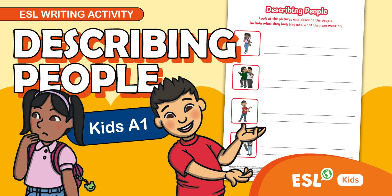 ESL Describing People Activity for Kids
