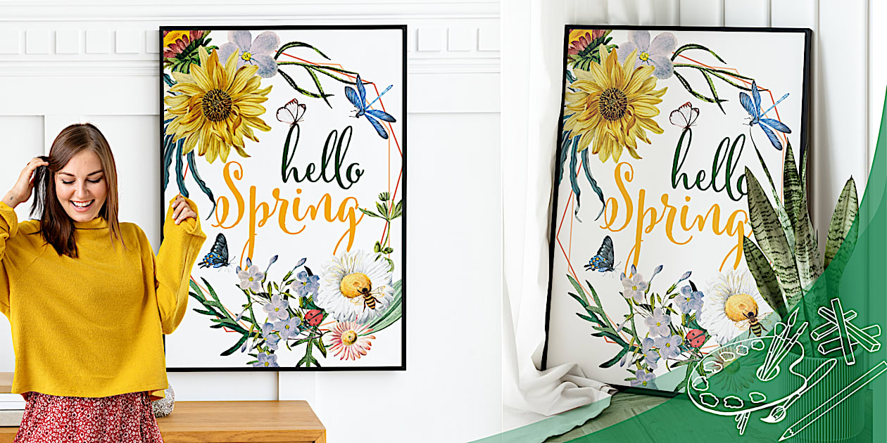Hello Spring Poster | Twinkl Art Gallery (teacher made)