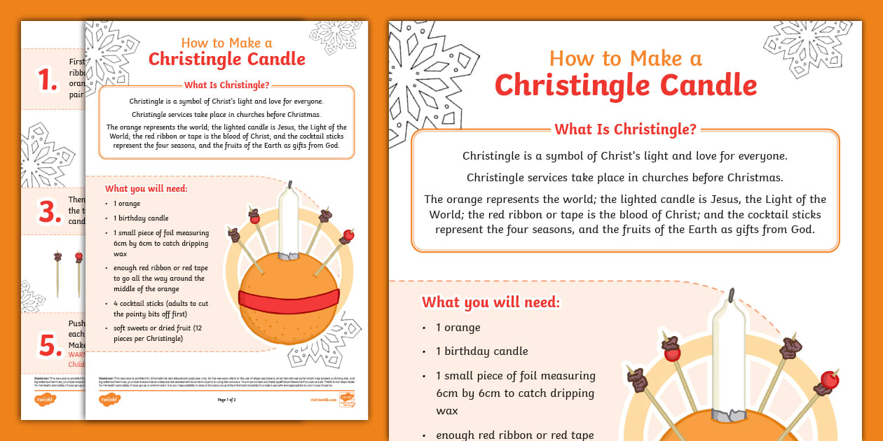 How to Make a Christingle - Christmas resources - Twinkl