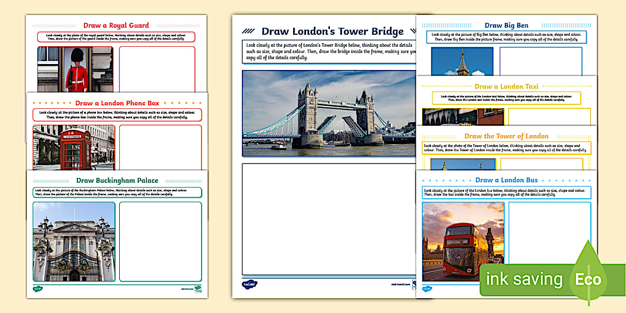 Draw London Art Activity Pack, London Art (teacher made)