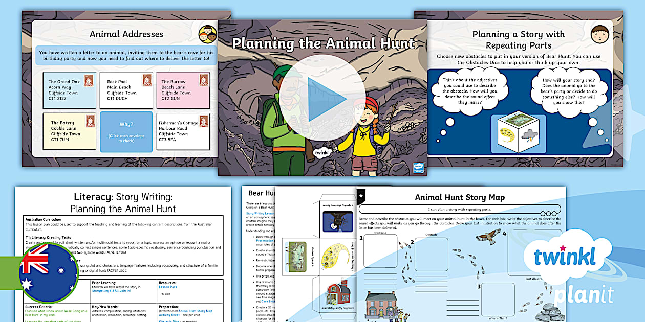 PlanIt English Year 1 Explorers: Bear Hunt: Story Writing (4) Lesson ...