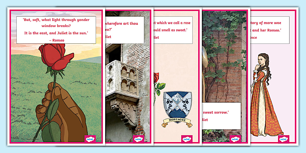 Romeo and Juliet Quotes Display Poster Pack - Twinkl