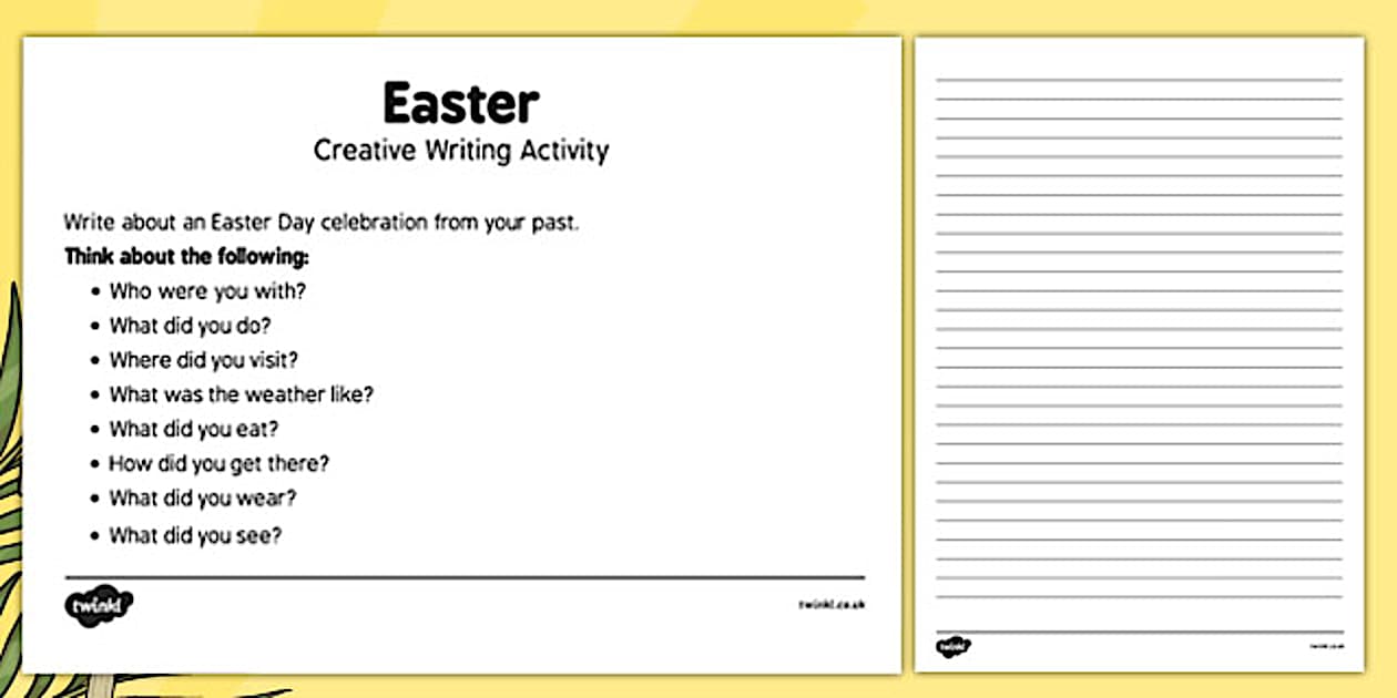 Care Home Easter Creative Writing Activity - Twinkl